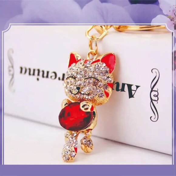 Bags | Giveaway Red Cat Bag Charm | Poshmark